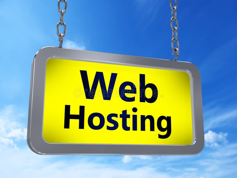 Web Hosting on billboard stock illustration. Illustration of restore ...