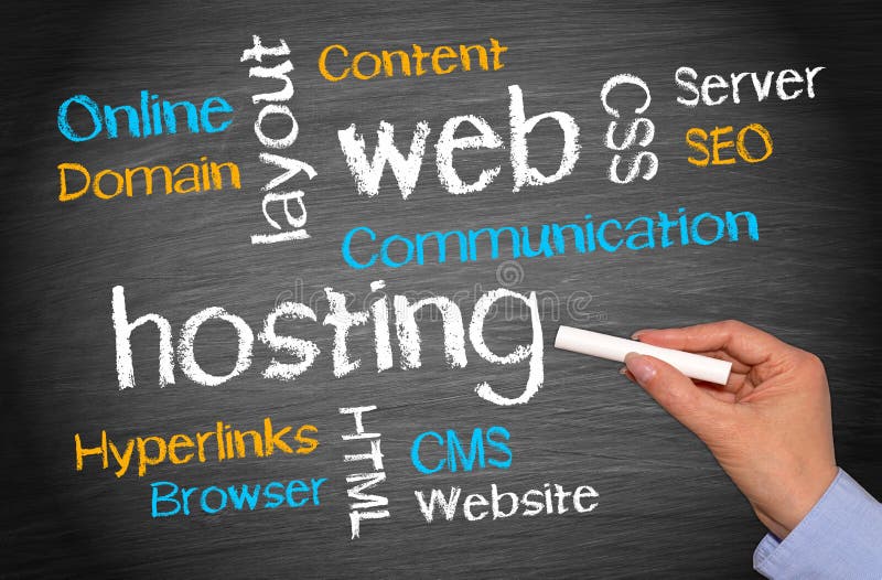 Word Cloud Web Hosting stock illustration. Illustration of design ...