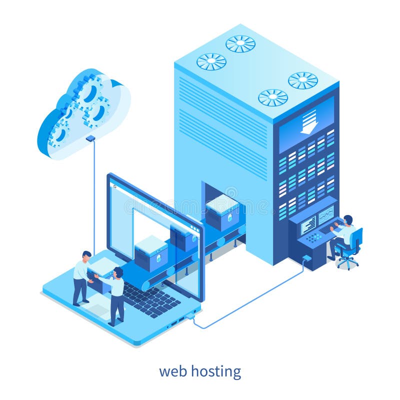 Web hosting concept stock illustration. Illustration of infographic ...