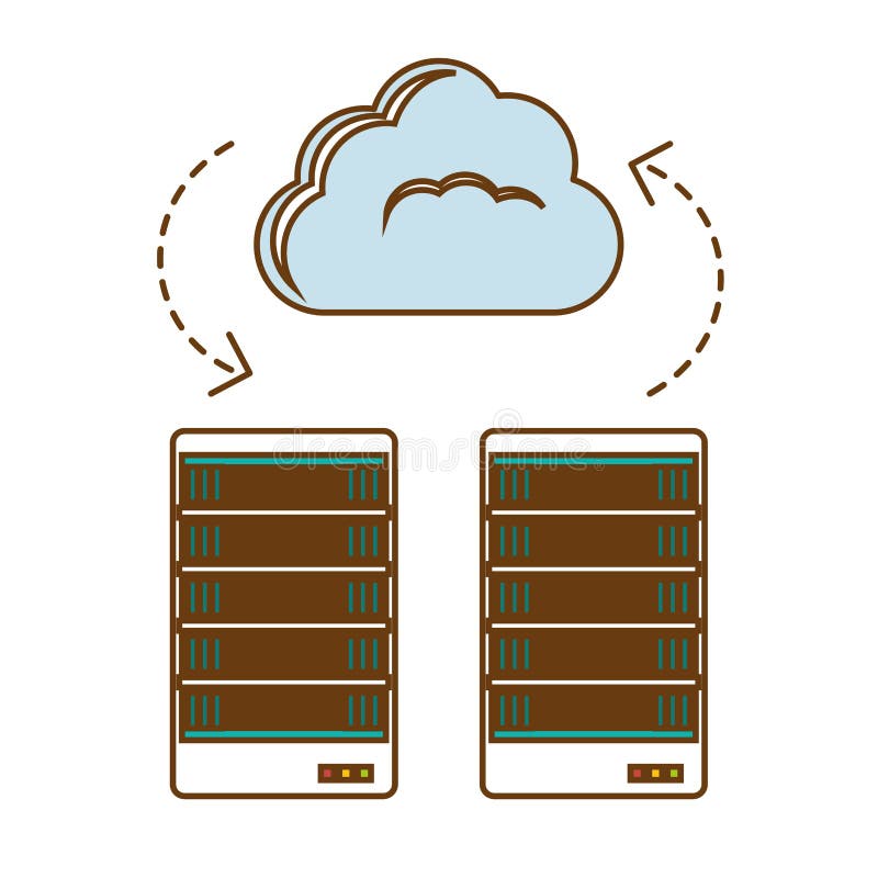 Web Hosting or Data Center Related Icons Image Stock Illustration ...