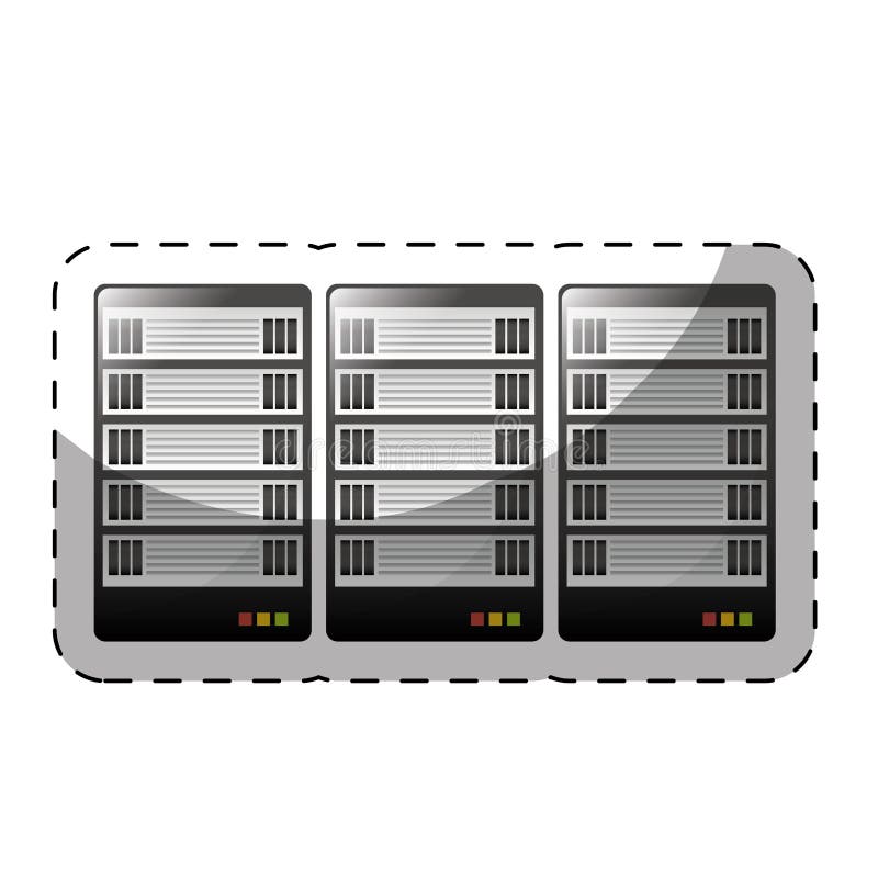 Web Hosting or Data Center Related Icons Image Stock Illustration ...