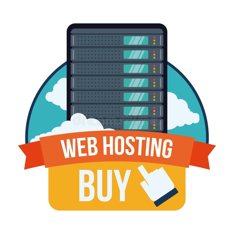 Web hosting design. stock vector. Illustration of business - 58386114