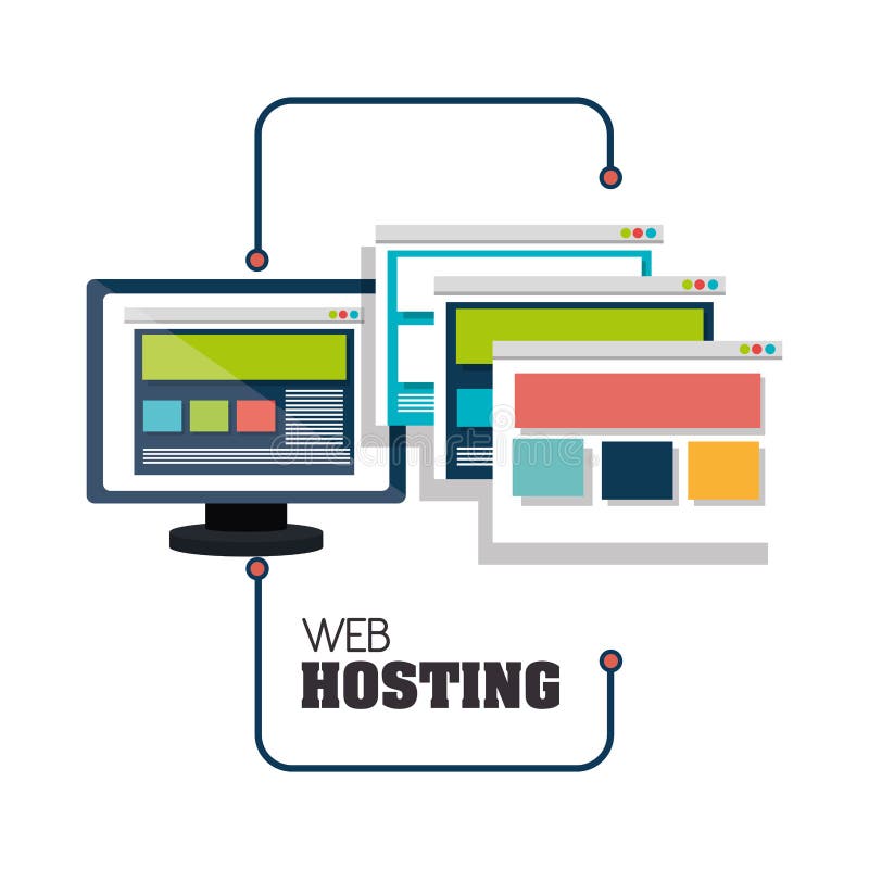 Isometric Web Banner Server Room and Hosting Storage Technology Stock ...
