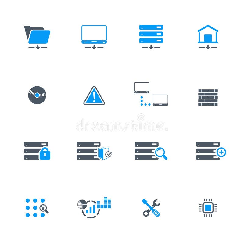 Web Hosting Icon Set. 16 Icon Set Stock Vector - Illustration of icons ...