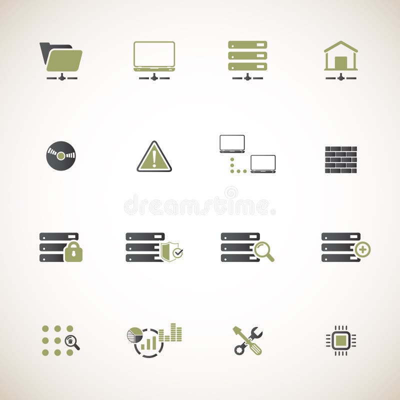 Web Hosting Icon Set. 16 Icon Set Stock Vector - Illustration of global ...