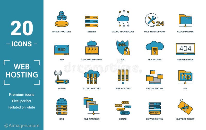 Support Ticket Icon Set. Four Simple Symbols in Diferent Styles from Web Hosting Icons ...