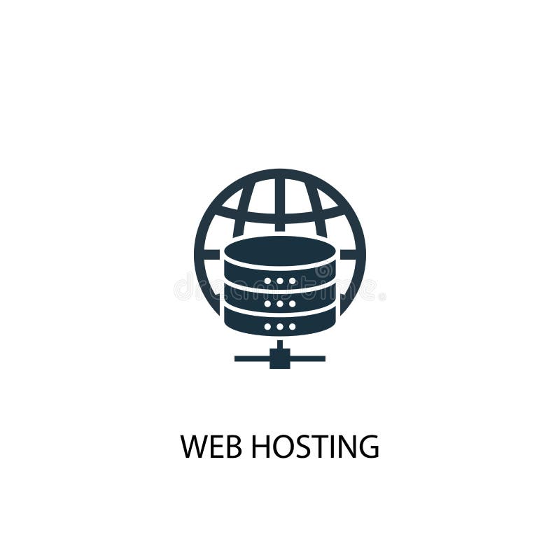 Web Hosting Icon. Simple Element Stock Vector - Illustration of ...