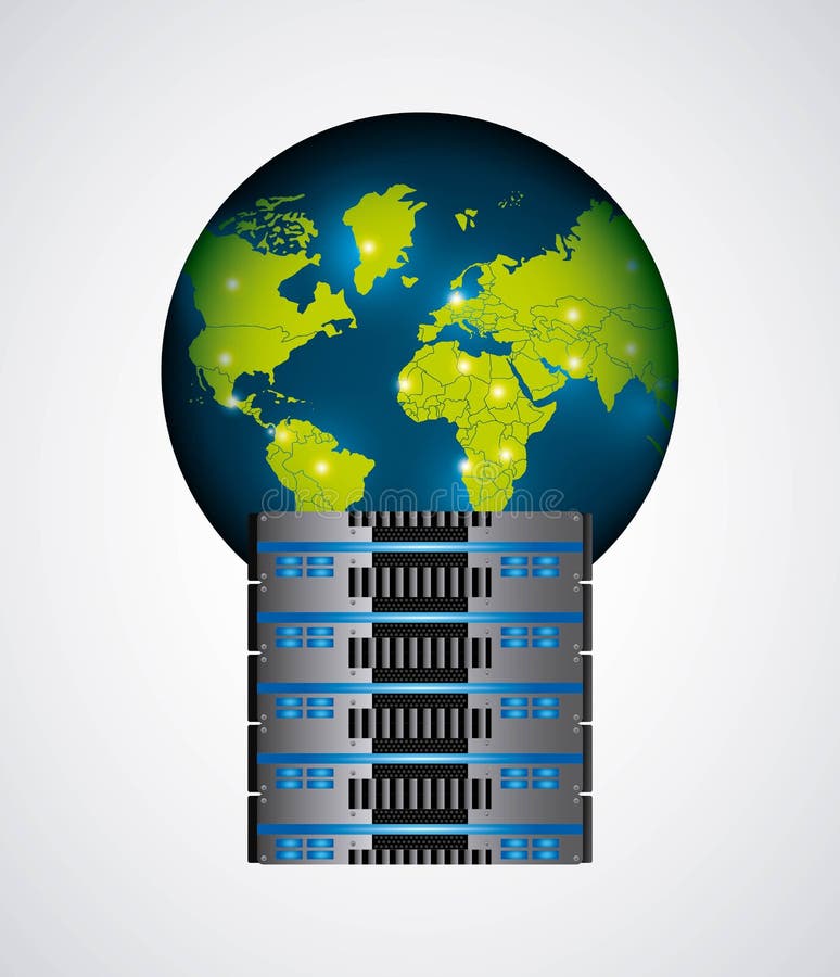 Web Hosting Icon. Technology Design. Vector Graphic Stock Illustration ...