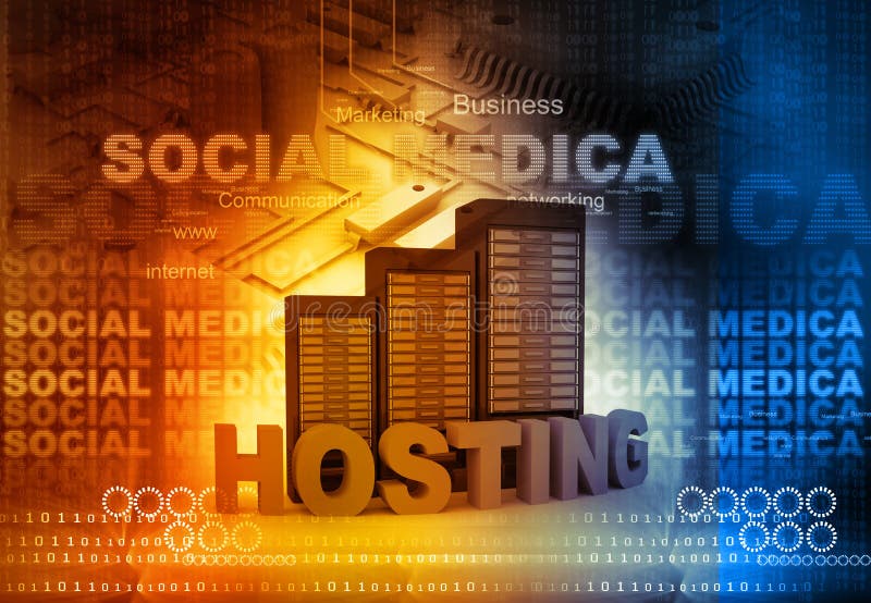 Web hosting stock illustration. Illustration of network - 66229617