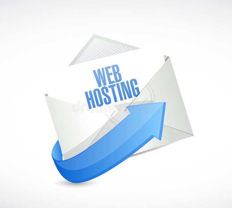 Web Hosting Mail Sign Concept Illustration Stock Illustration ...