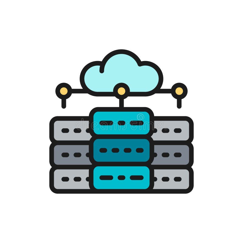 Distributed Database Icon Monochrome Simple Line Data Science Icon For