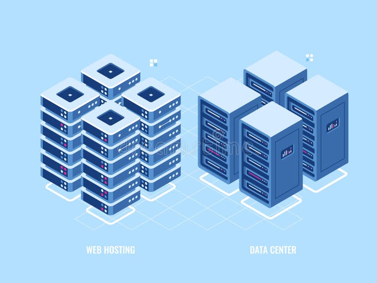 Rack Data Center Technology Stock Illustrations – 25,108 Rack Data ...