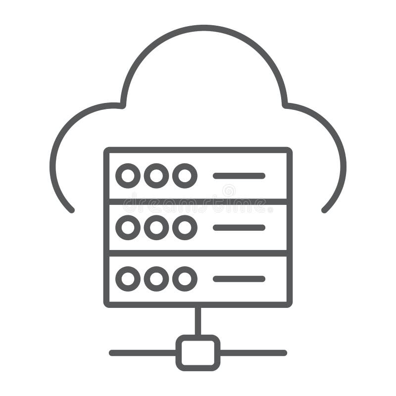 Data Analytics Line Icon Set, Database Symbols Stock Vector - Illustration of database, black ...