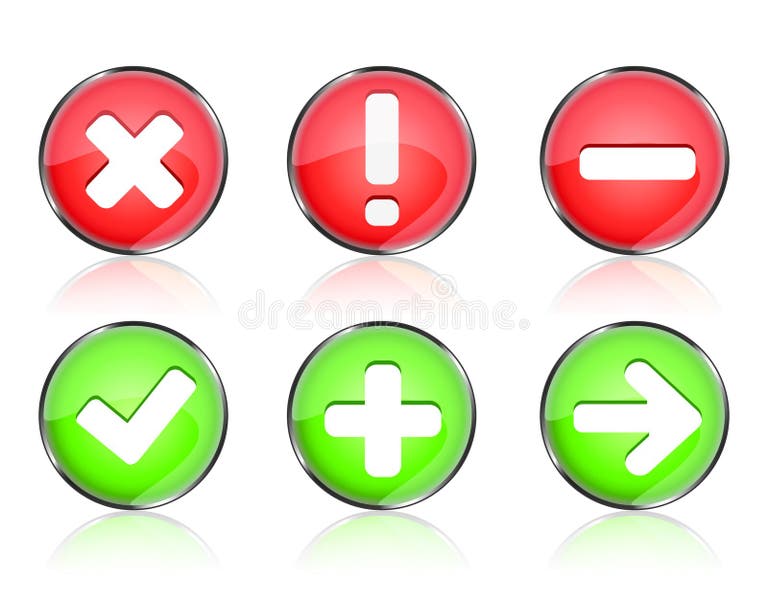 Web Icon Buttons of Validation Stock Vector - Illustration of choice ...