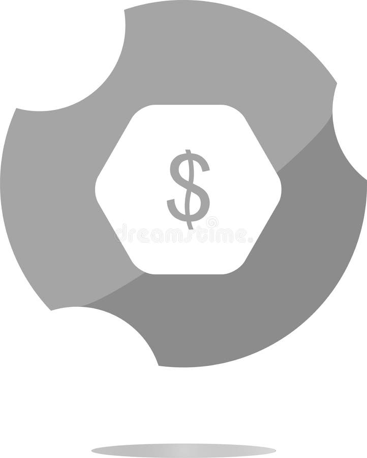 Web Icon Cloud with Dollars Money Sign Stock Illustration ...