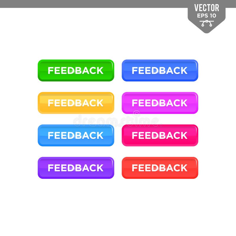 Web Icon Design Template with Text Feedback Stock Vector - Illustration ...