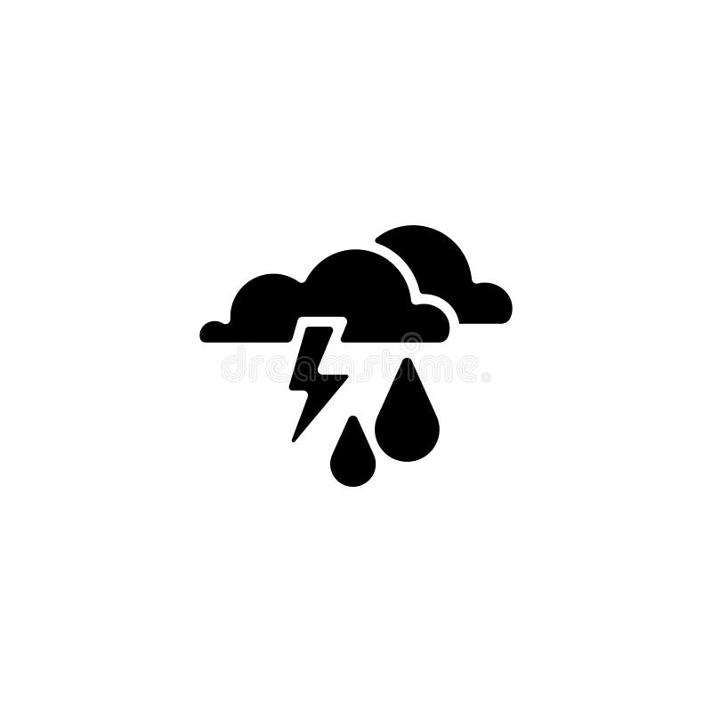 Icon. Haze Storm, Clouds, Wind and Rain Stock Vector - Illustration of ...