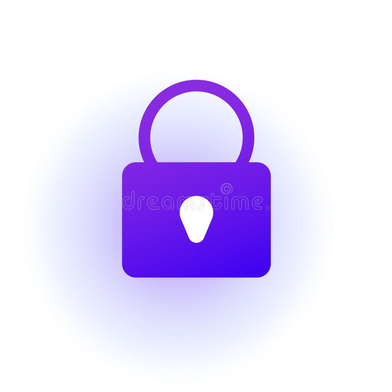Web Icon. Padlock. Sign Lock. Purple Gradient. Stock Vector ...