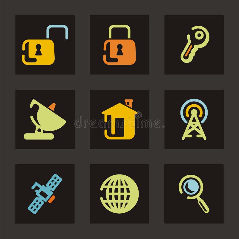 Color Icon Series - General Icons Stock Illustration - Illustration of ...