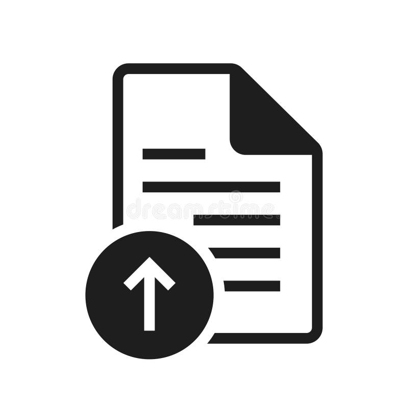 File Upload Line Vector Icon. Stock Vector - Illustration of concept ...