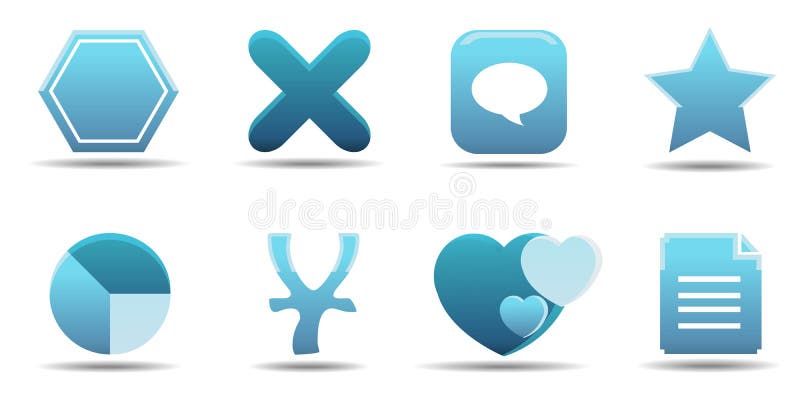 Web Icon Set 3 | Aqua Series Stock Vector - Illustration of interface ...