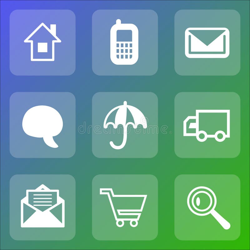 Web icon set. stock vector. Illustration of computer - 92723646