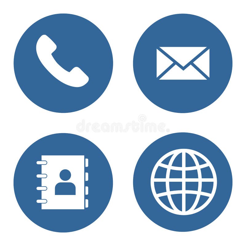 Website Icon Vector Symbol for Contact Us Stock Vector - Illustration ...