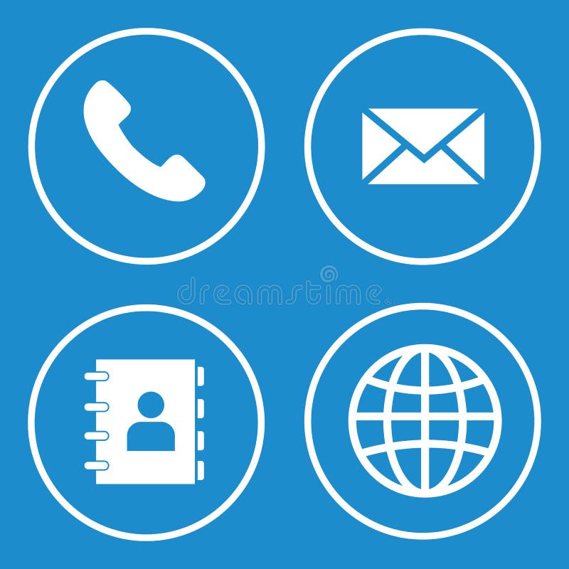 Website Icon Vector Symbol for Contact Us Stock Vector - Illustration ...