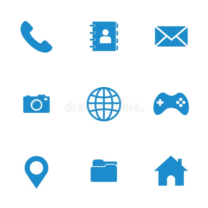 Website Icon Vector Symbol for Contact Us Stock Vector - Illustration ...