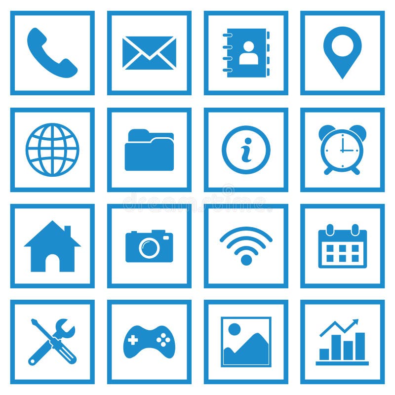 Website Icon Vector Symbol for Contact Us Stock Vector - Illustration ...