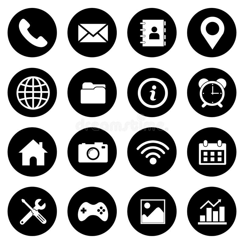 Website Icon Vector Symbol for Contact Us Stock Vector - Illustration ...