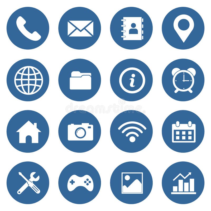 Website Icon Vector Symbol for Contact Us Stock Vector - Illustration ...