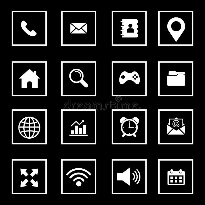 Web Icon Set Vector Design Symbol Stock Vector - Illustration of design ...