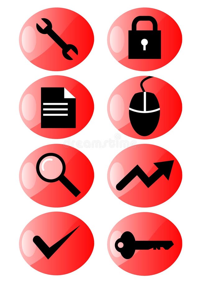 Web Icon Set Red Stock Illustrations – 180,392 Web Icon Set Red Stock ...