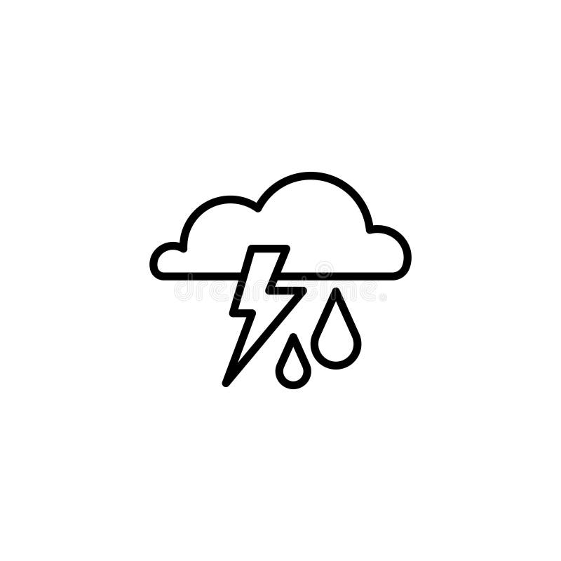 Cloud Thunderstorm Lightning Rain Stock Vector - Illustration of storm ...