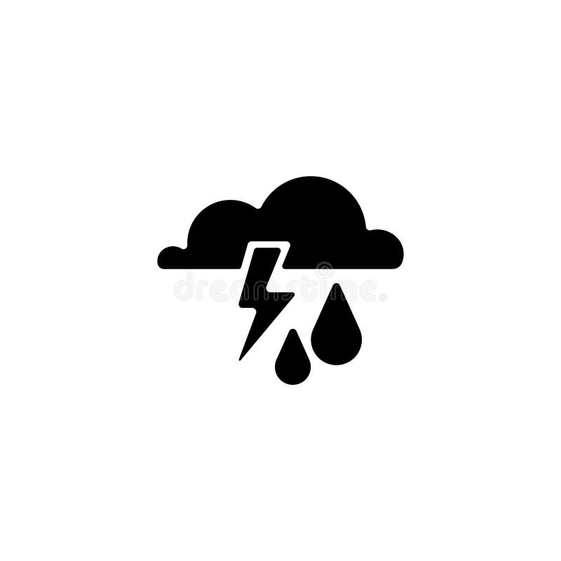 Cloud Thunderstorm Lightning Rain Stock Vector - Illustration of storm ...