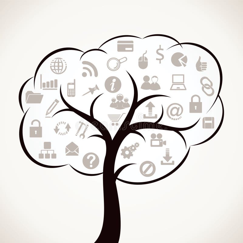 Web icon tree stock vector. Illustration of diversity - 24733828