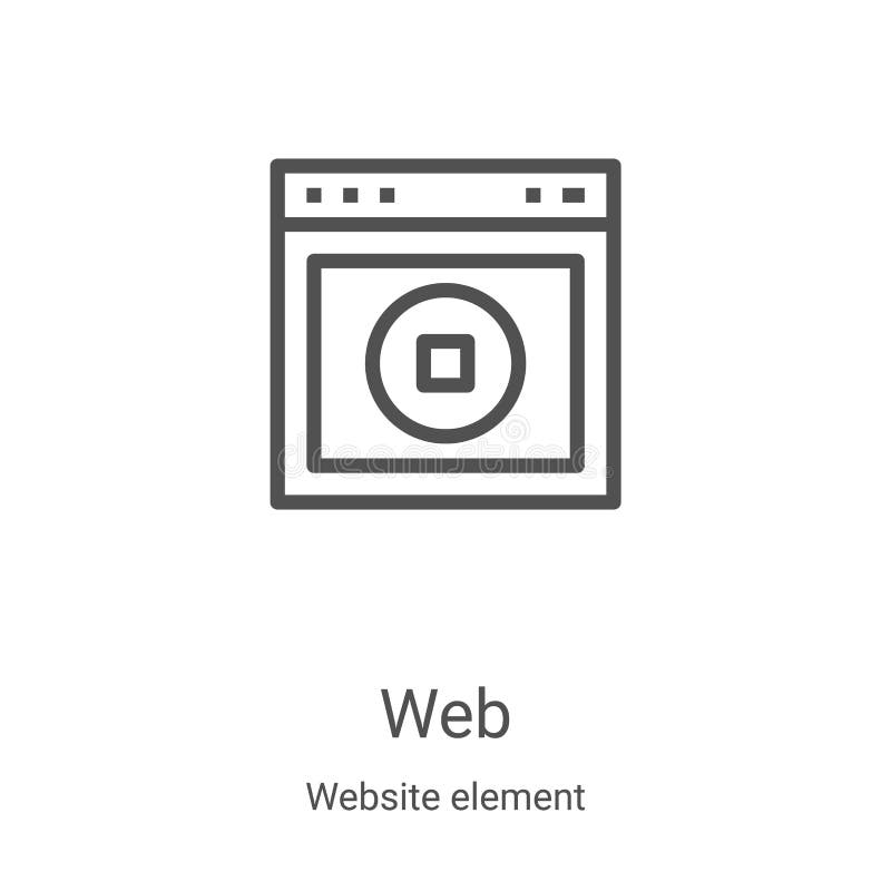 9 Website Element Icons Pack. Trendy Website Element Icons on White ...