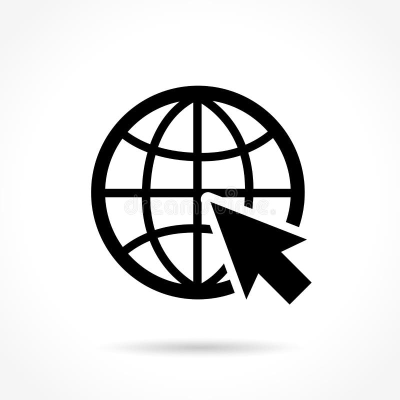 Ecommerce Icon on White Background Stock Vector - Illustration of globe ...