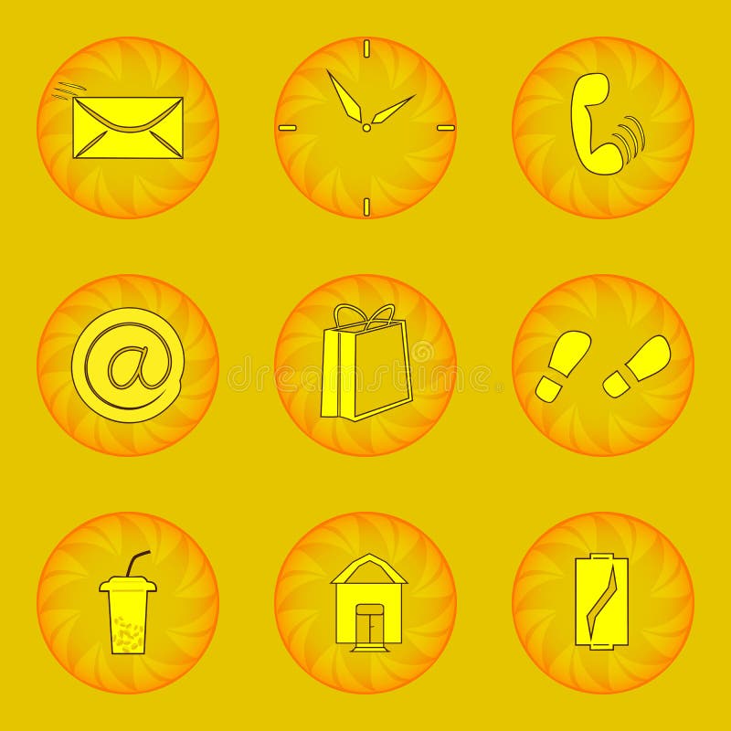 Web-icon_yellow 9 иллюстрация штока. иллюстрации насчитывающей ширины ...