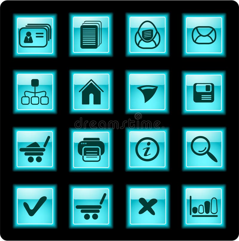 Web icons stock vector. Illustration of buttons, icon - 11231166