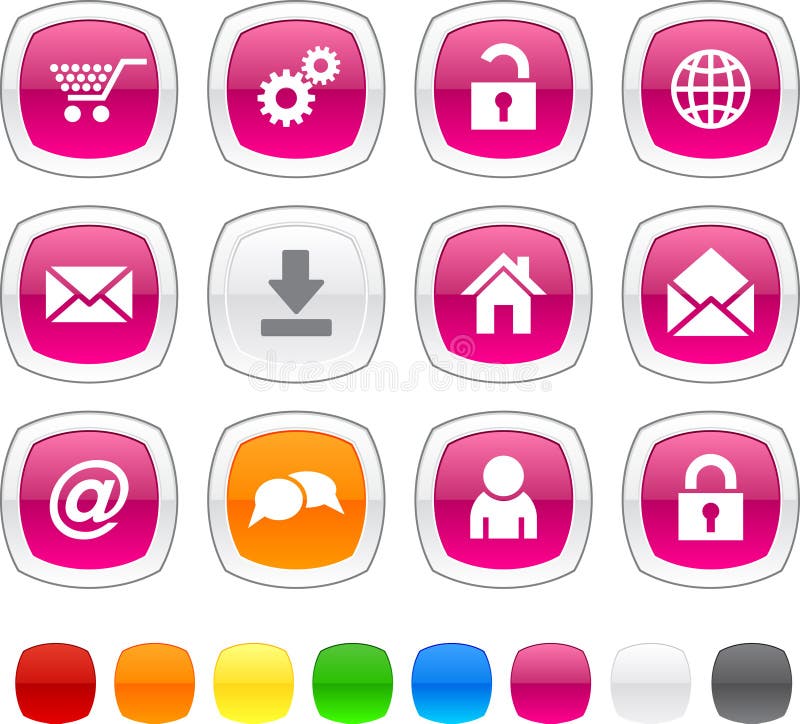 Web icons. stock vector. Illustration of shadow, info - 15373897