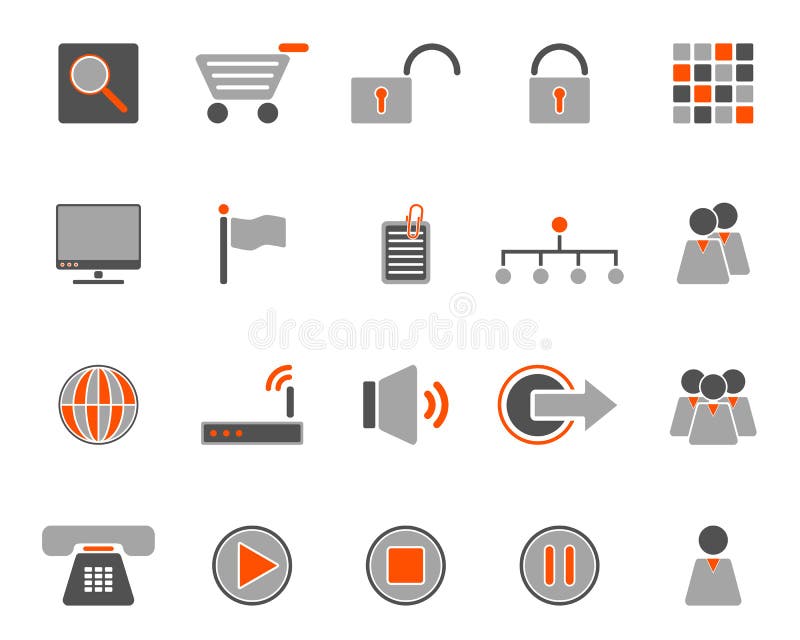 Web and connect icons stock vector. Illustration of icons - 9698827