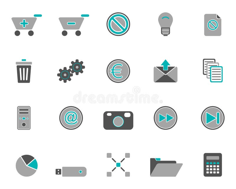 Web icons stock vector. Illustration of camera, button - 19095149