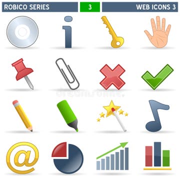 Web Icons [3] - Robico Series Stock Vector - Illustration of ...