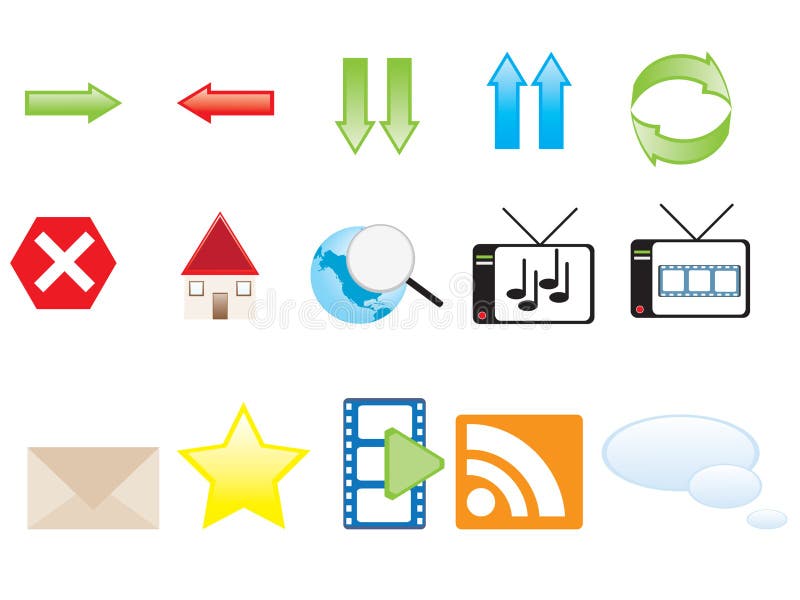 Smooth Series > Internet Icons Stock Vector - Illustration of ...