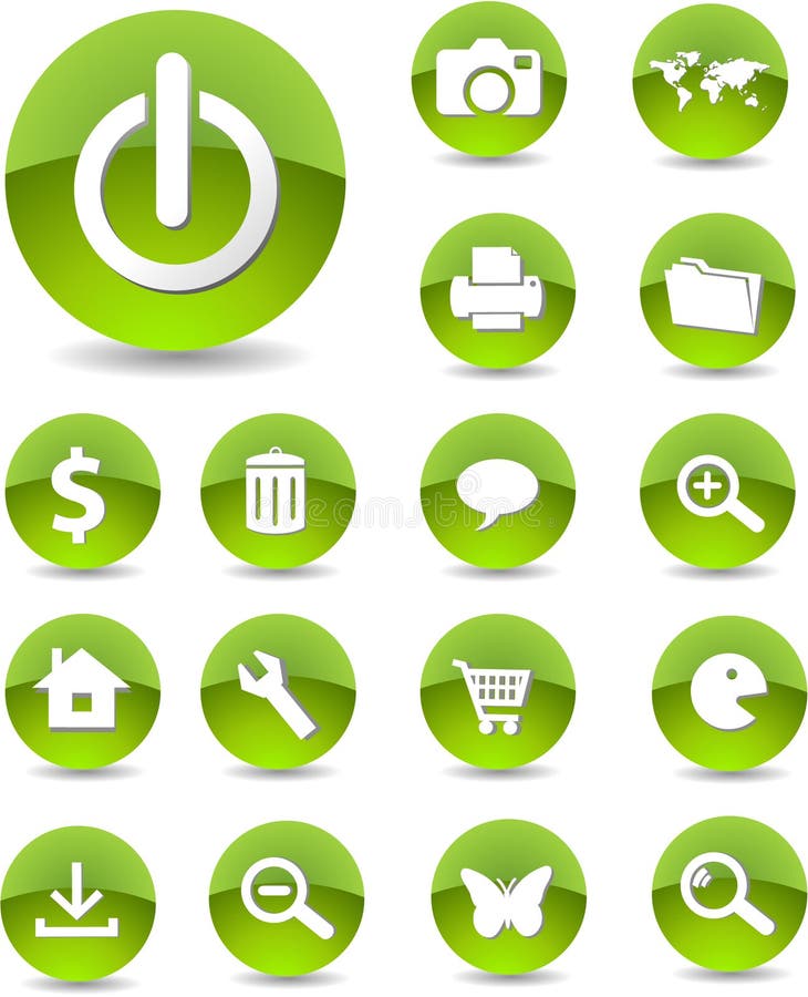 Web Icons 01 stock vector. Illustration of shop, configure - 3130505