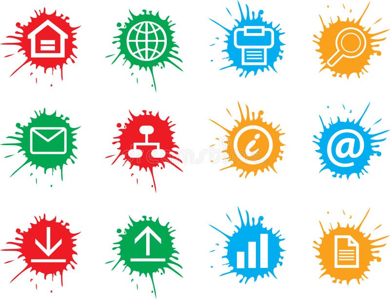 Web Icons stock vector. Illustration of internet, document - 8900068