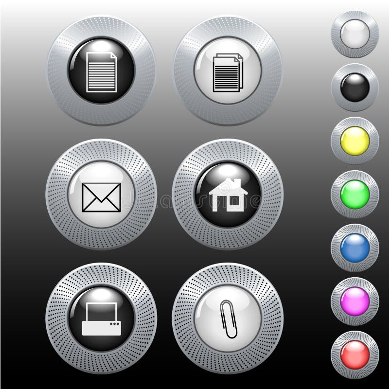 Web Icons stock vector. Illustration of print, illuminated - 9283384