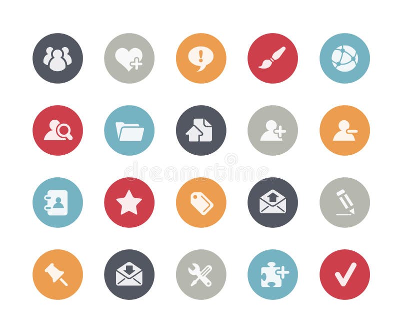 Blog & New Media // Graphite Icons Series Stock Vector - Illustration ...